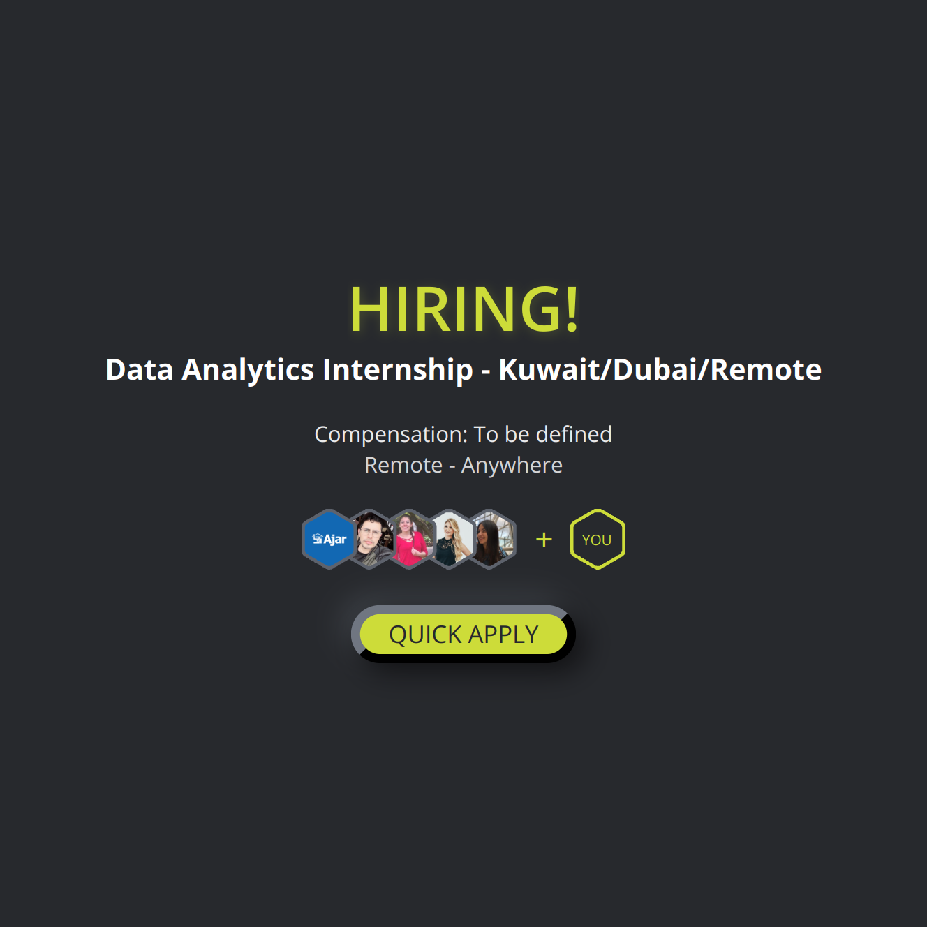 Data Analytics Internship - Kuwait/Dubai/Remote at Ajar | Torre