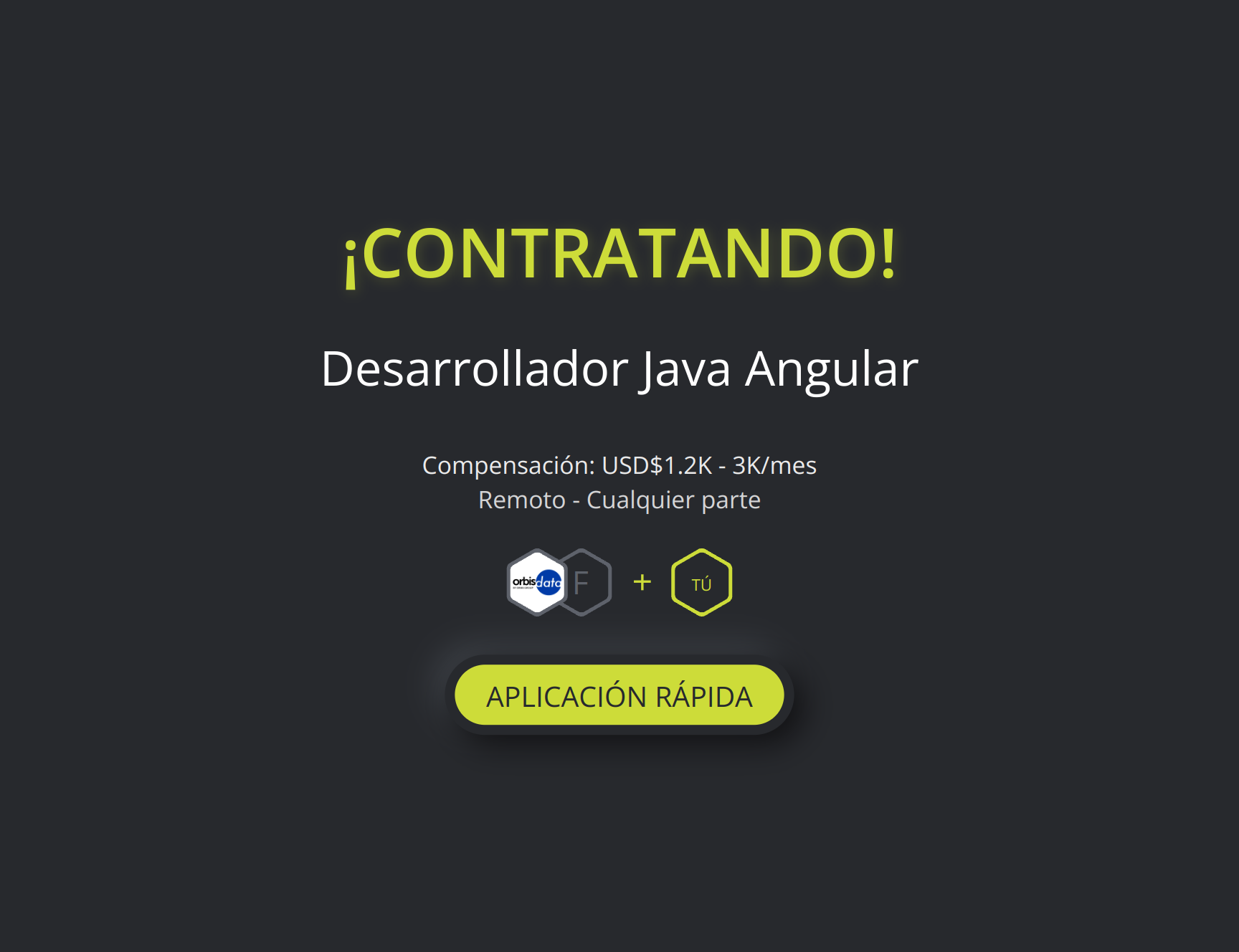 Desarrollador Java Angular en Orbis Data | Torre Desarrollador Java Angular en Orbis Data | Torre