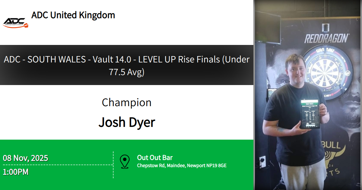ADC - SOUTH WALES - Vault 14.0 - LEVEL UP Rise Finals (Under 77.5 Avg)