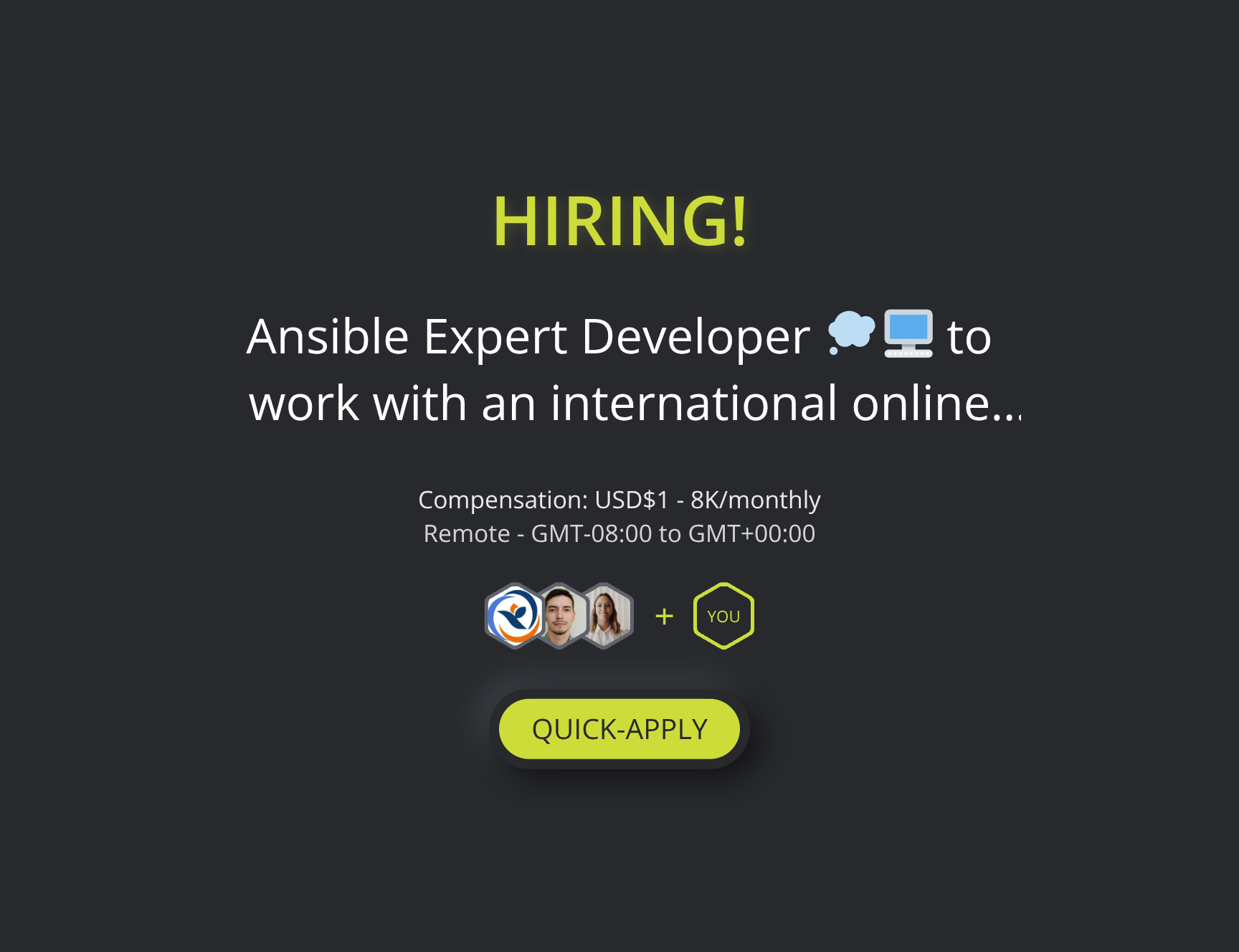 Ansible Expert Developer 💭🖥️ to work with an international online gaming company 🎯🎲 at Prometeo ...