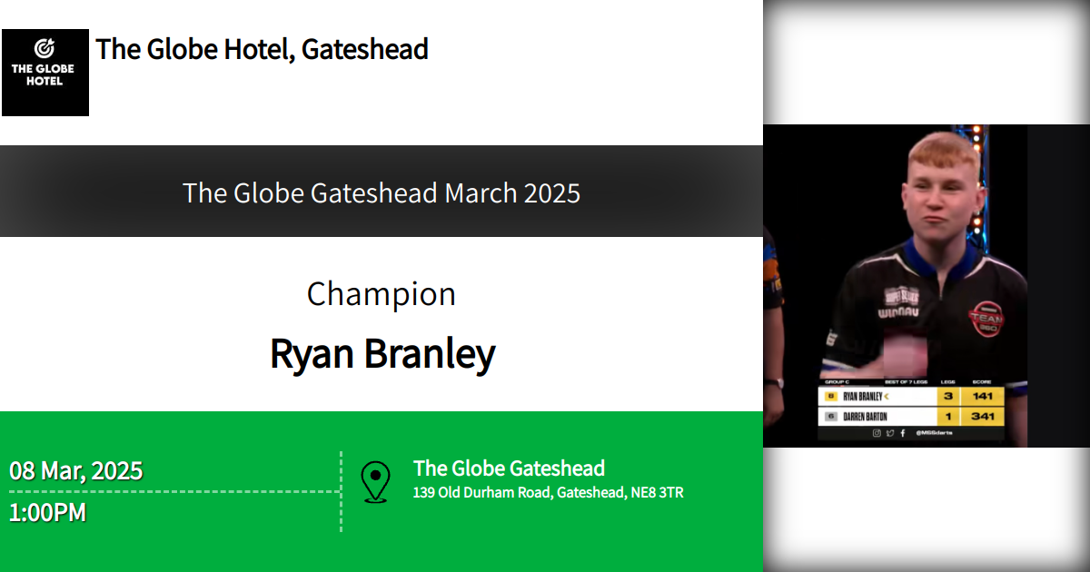 The Globe Gateshead March 2025