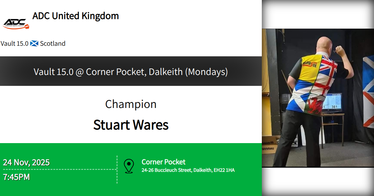 Vault 15.0 @ Corner Pocket, Dalkeith (Mondays)