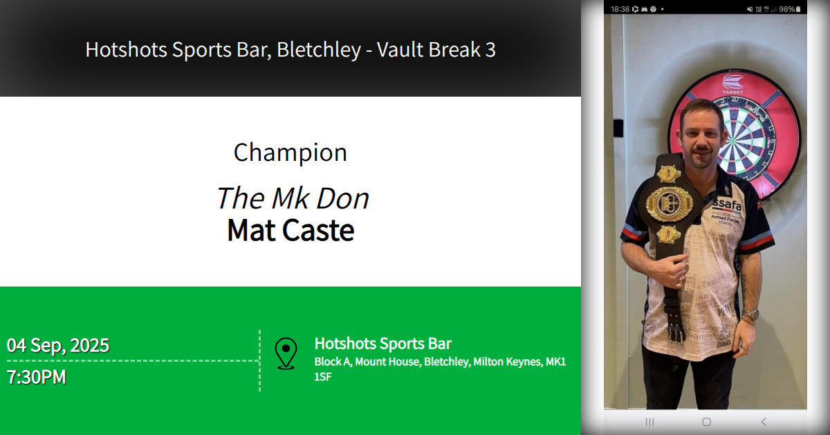 Hotshots Sports Bar, Bletchley - Vault Break 3