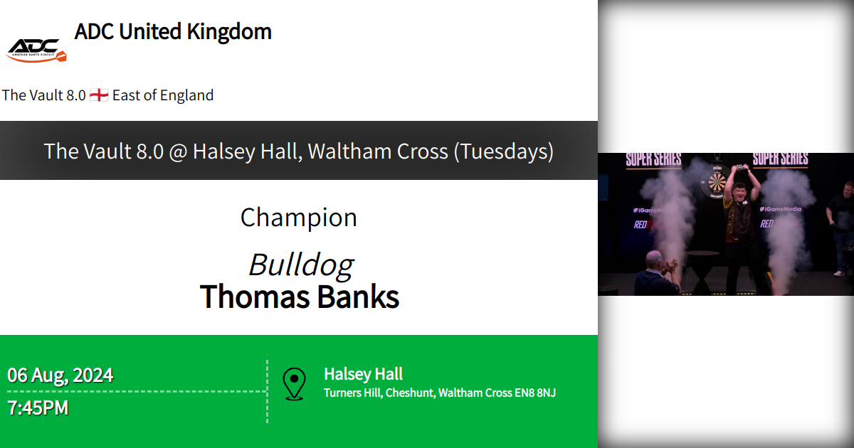 The Vault 8.0 @ Halsey Hall, Waltham Cross (Tuesdays)