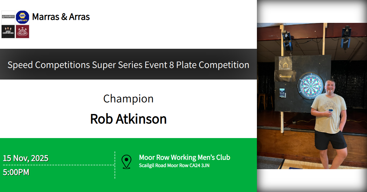 Speed Competitions Super Series Event 8 Plate Competition