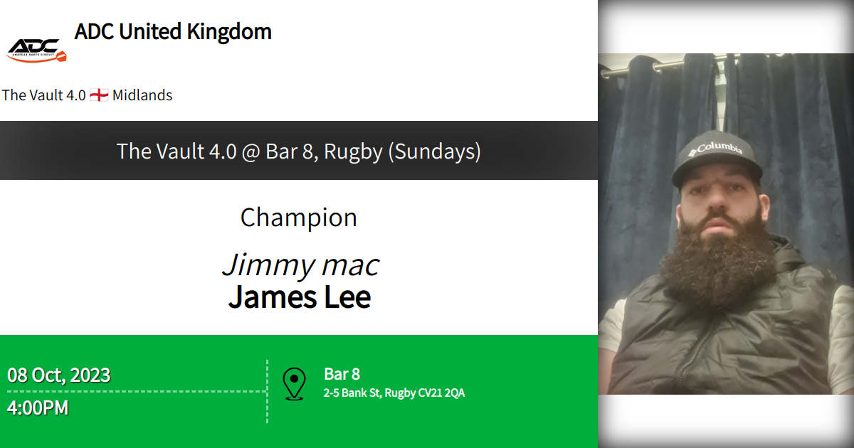 The Vault 4.0 @ Bar 8, Rugby (Sundays)