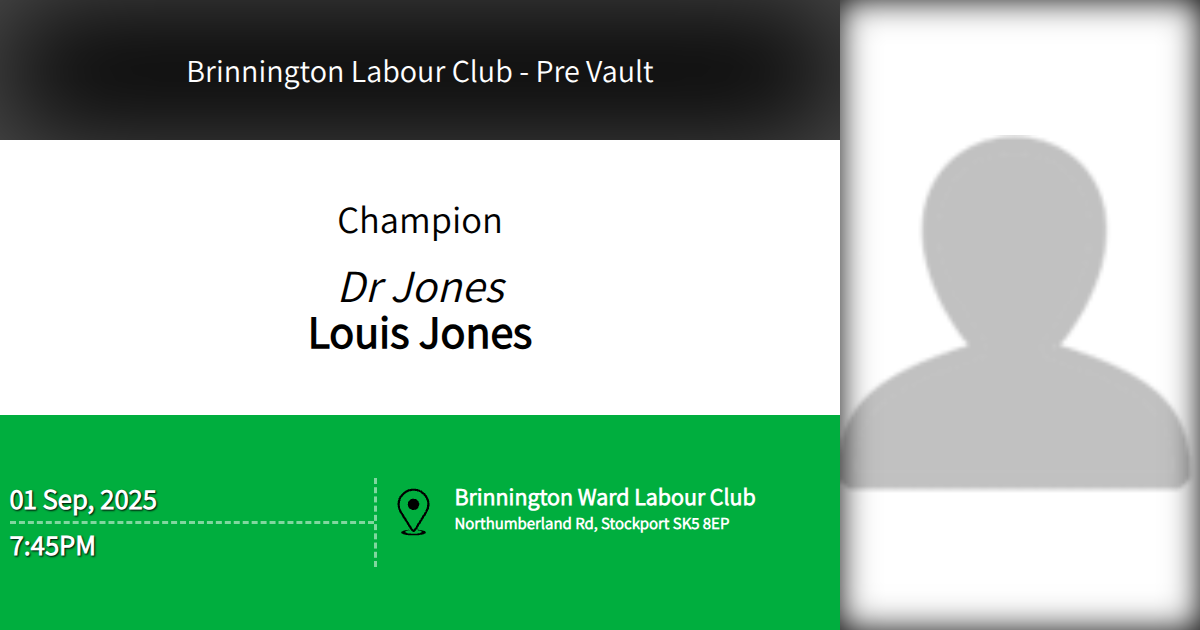 Brinnington Labour Club - Pre Vault