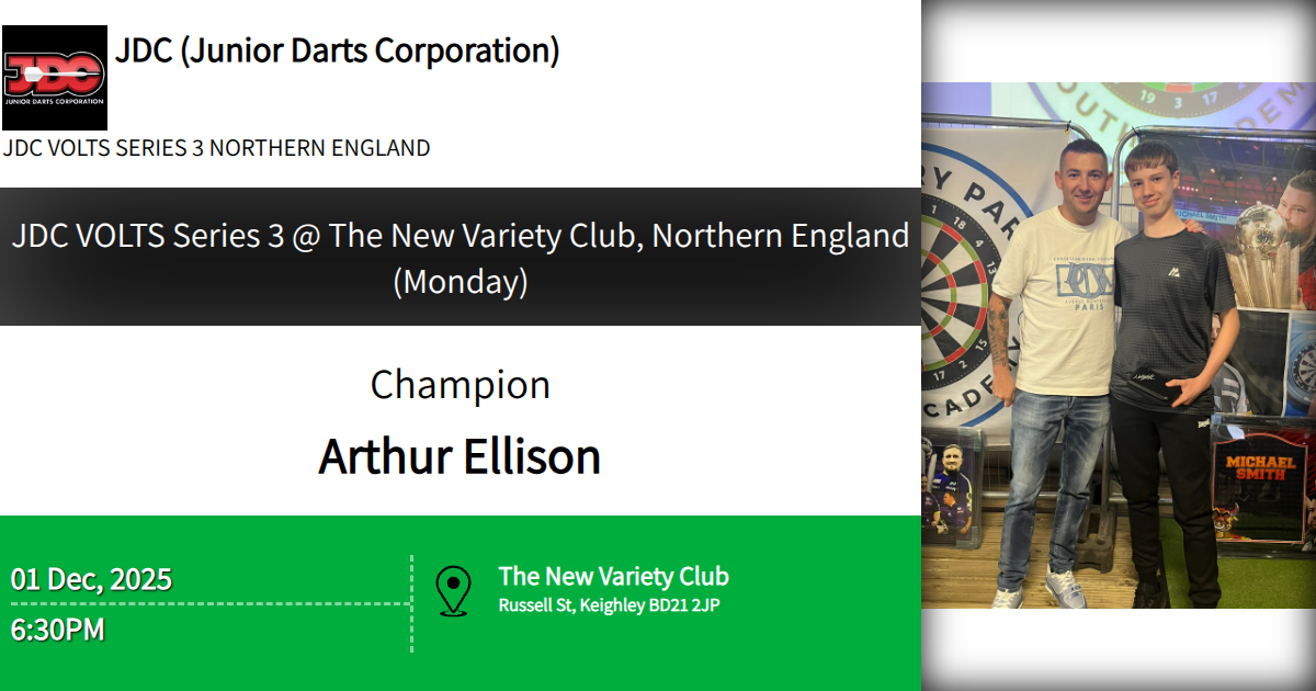 JDC VOLTS Series 3 @ The New Variety Club, Northern England (Monday)