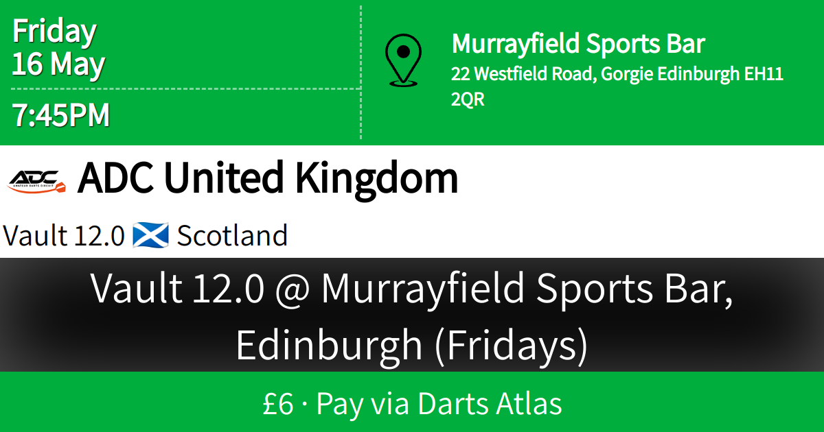 Vault 12.0 @ Murrayfield Sports Bar, Edinburgh (Fridays)
