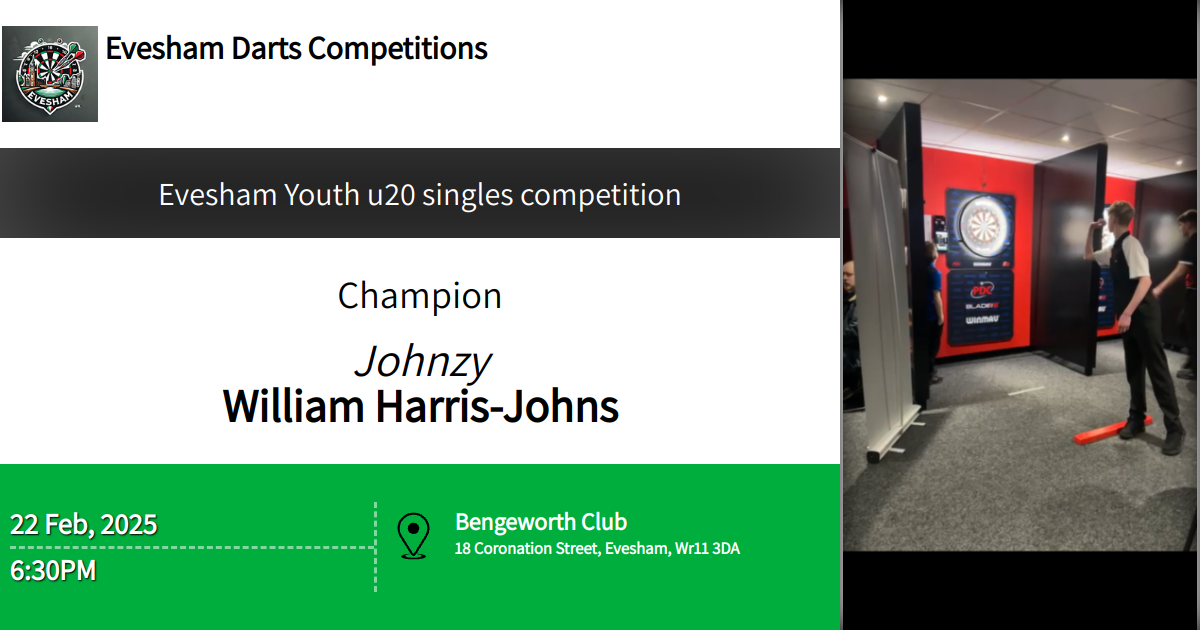Evesham Youth u20 singles competition