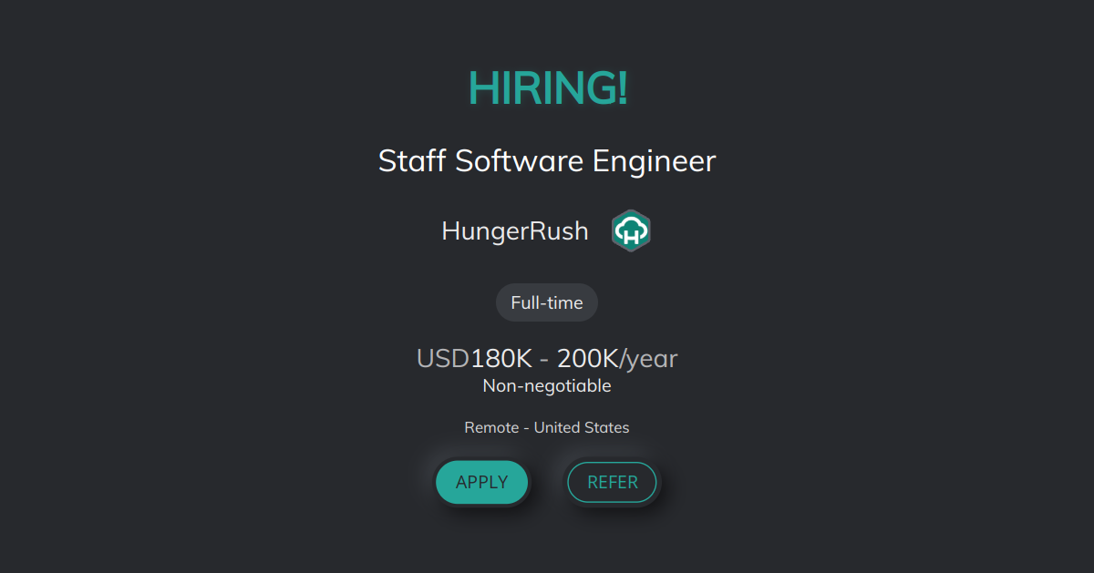 Staff Software Engineer at HungerRush | Torre