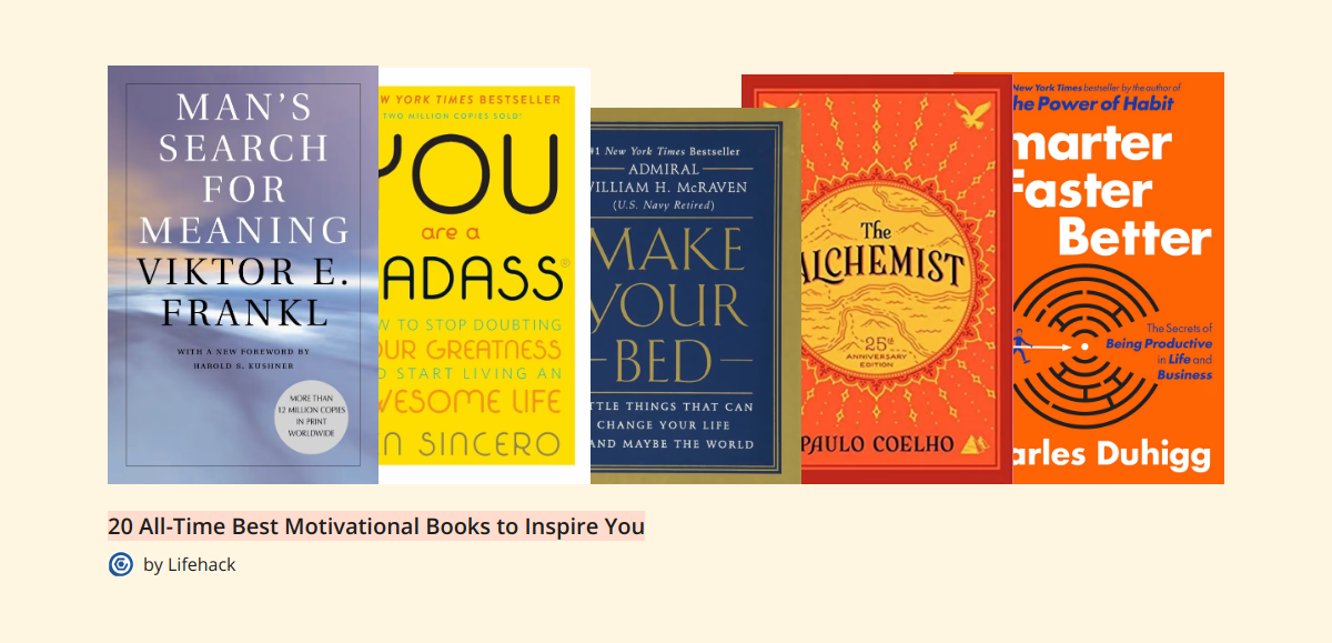 20 All-Time Best Motivational Books to Inspire You | Booklisti