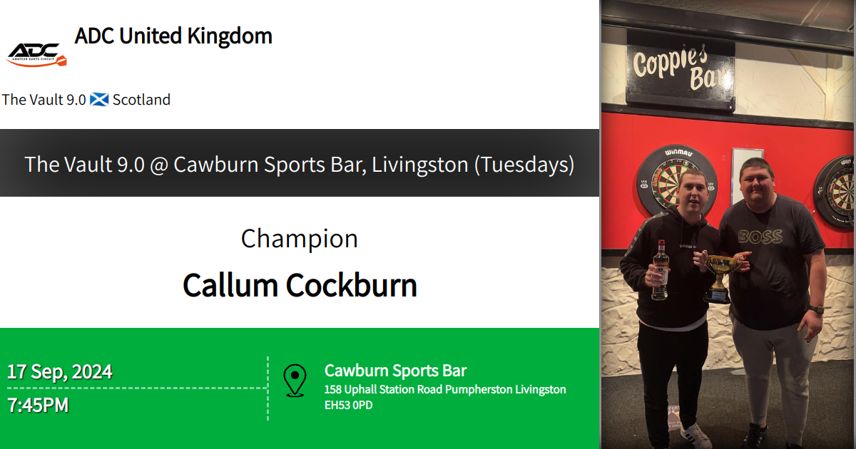 The Vault 9.0 @ Cawburn Sports Bar, Livingston (Tuesdays)