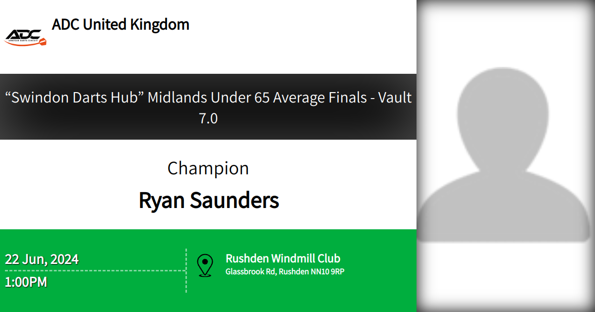 “Swindon Darts Hub” Midlands Under 65 Average Finals - Vault 7.0