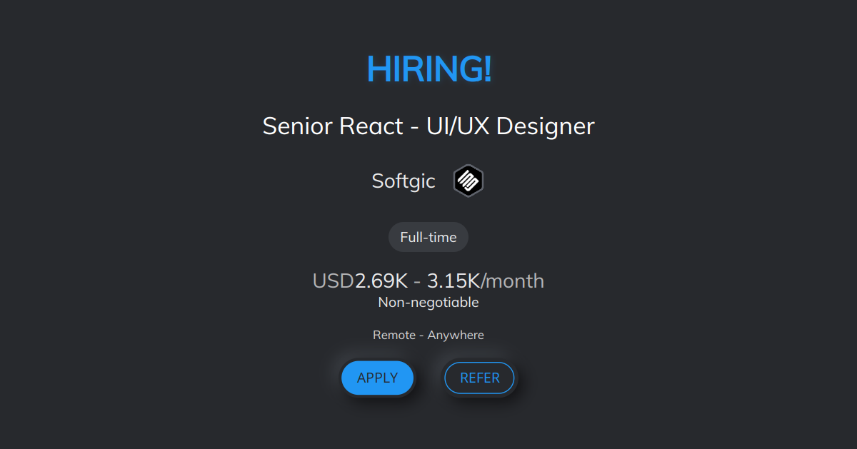 Senior React - UI/UX Designer at Softgic | Torre