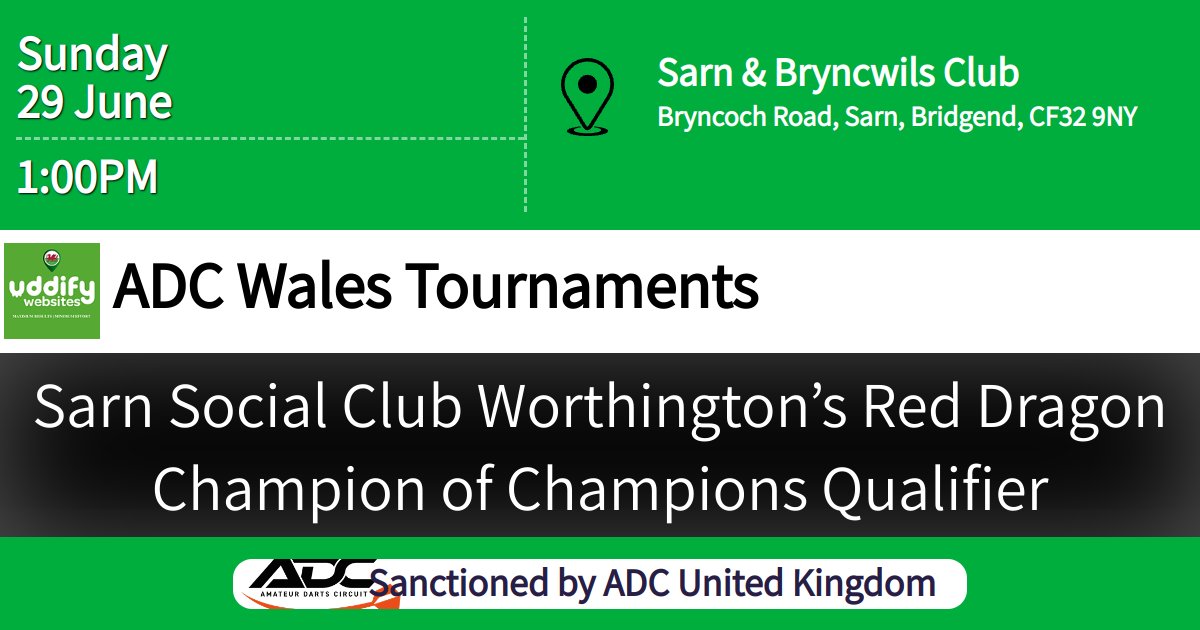 Sarn Social Club Worthington’s Red Dragon Champion of Champions Qualifier
