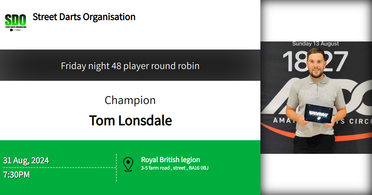 Friday night 48 player round robin