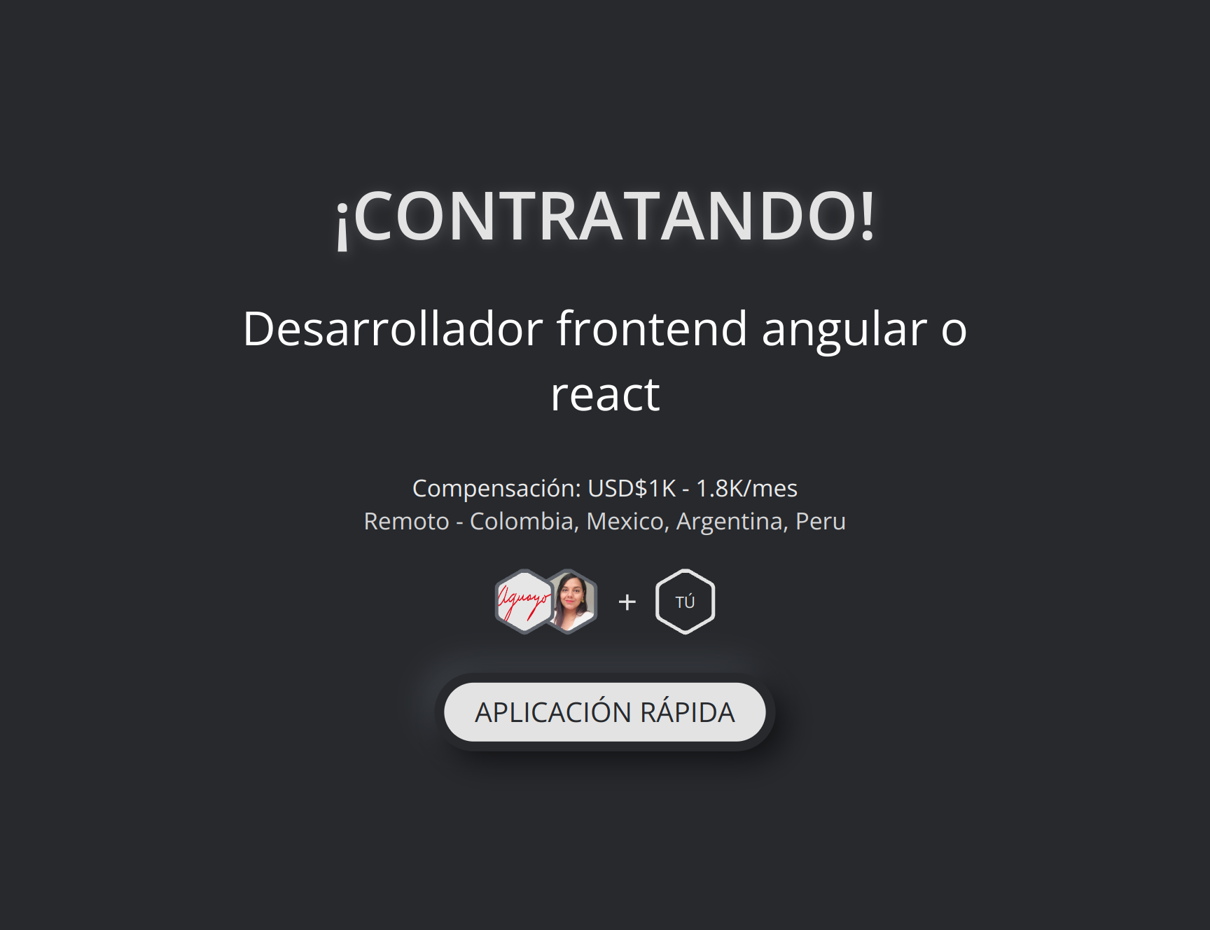 Desarrollador frontend angular o react en Aguayo | Torre