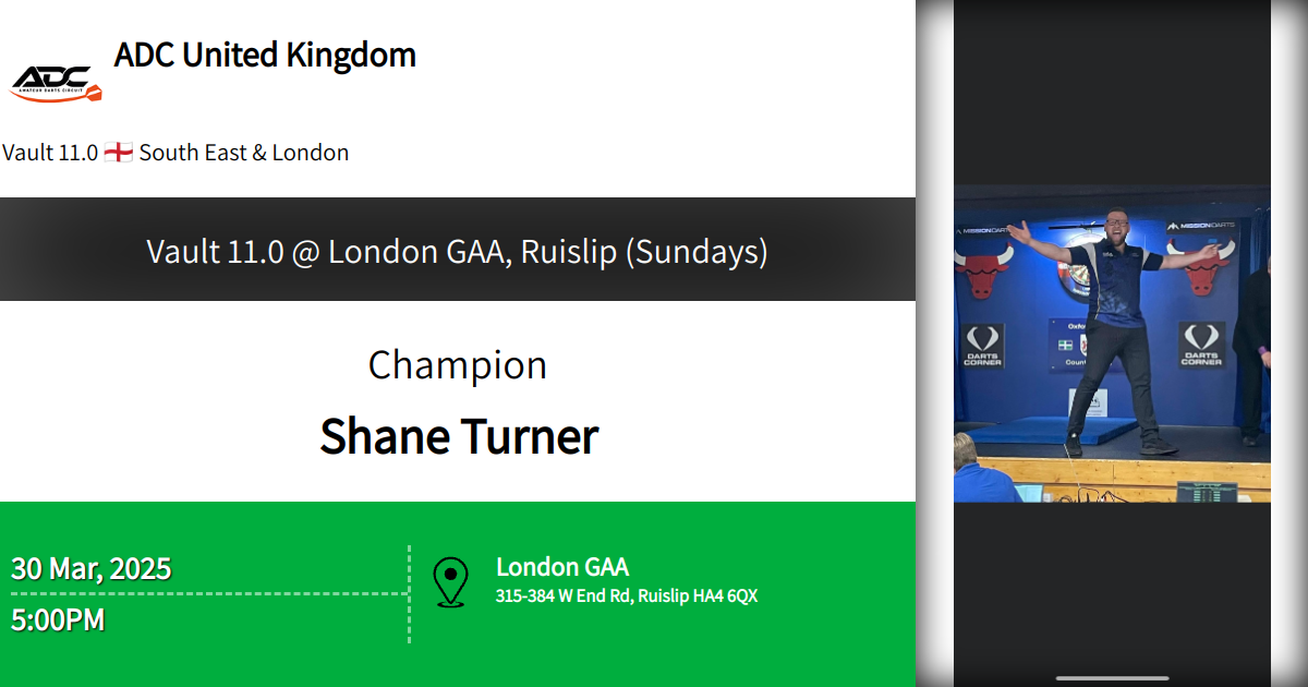 Vault 11.0 @ London GAA, Ruislip (Sundays)