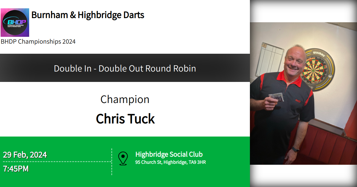 Double In - Double Out Round Robin