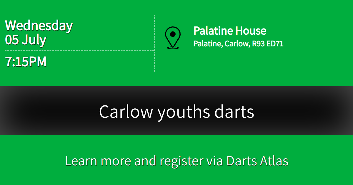 Carlow youths darts