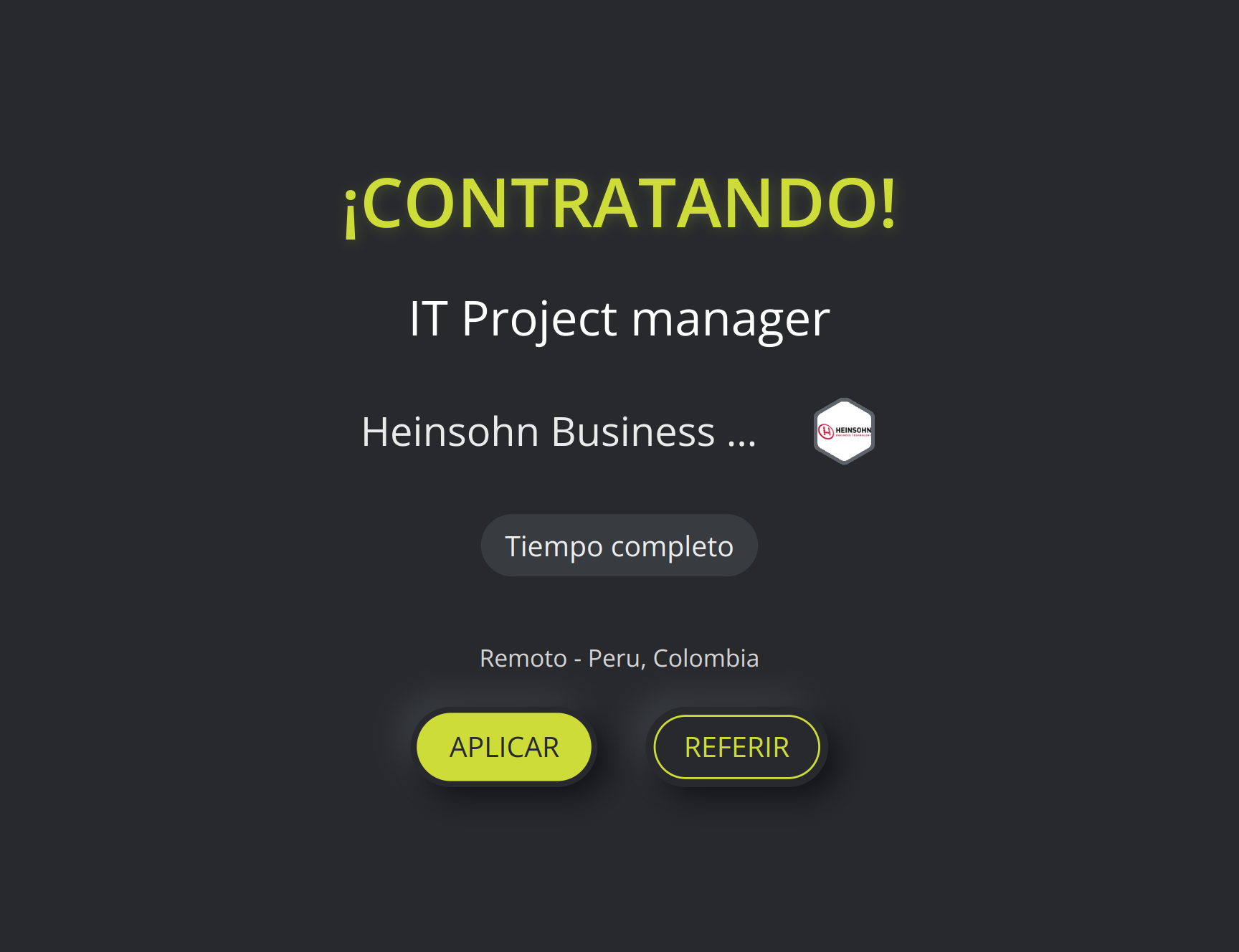 IT Project manager en Heinsohn Business Technology | Torre