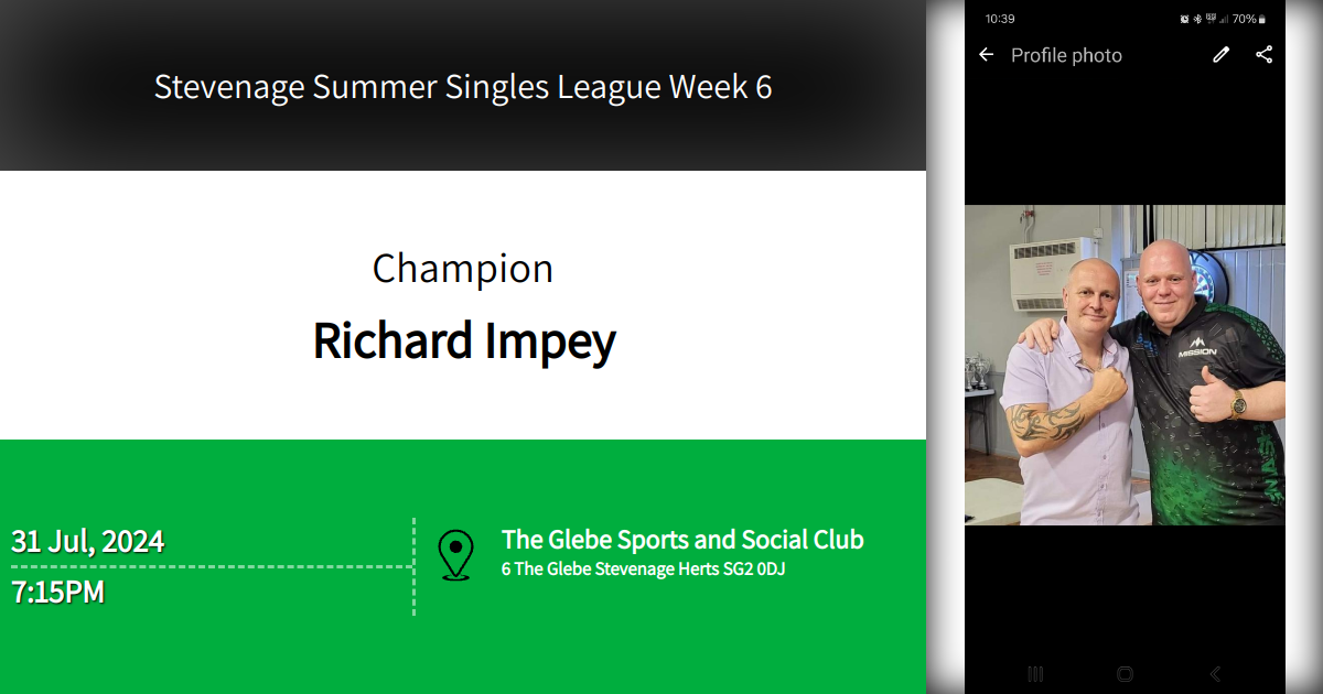 Stevenage Summer Singles League Week 6